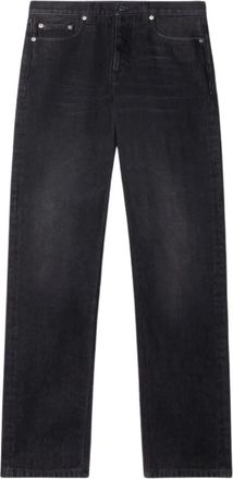 Off-white jean droit à logo - Noir