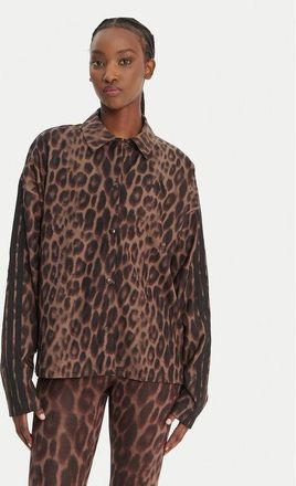 adidas Hemdjacke Seasonal Essentials Leopard Print JZ0297 Braun Loose Fit