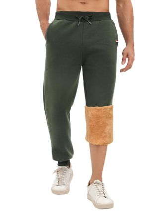 Heekpek Fleece Jogginghose Herren Winter Warme Jogginghose Herren Lang Baumwolle Bequeme Sherpa Fleece Jogginghose Thermo Herren Sporthose Elastischer Bund mi