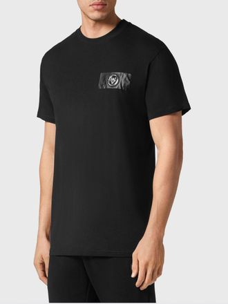 Plein Sport T-shirt en jersey &agrave; manches courtes avec imprim&eacute; graphique et logo au dos