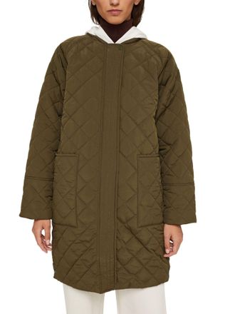 Esprit Damen 081EE1G380 Jacke, 355/DARK Khaki, XL