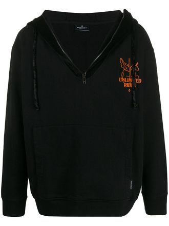 Marcelo Burlon sweat zipp&eacute; &agrave; capuche - Noir