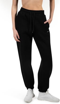 Smilodox Jogginghose Damen Lyanna, Oversize Sweatpants mit Taschen, Kordelzug am Bund, Metalllabel auf dem Oberschenkel, weichem Material, Bequeme Freizeithose