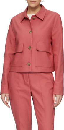 s.Oliver Kurze Jacke aus Baumwollsatin mit aufgesetzten Taschen