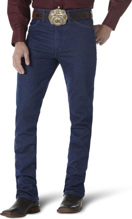 Wrangler Herren Cowboy Slim fit jeanÂ De Ajuste Delgado De Corte Vaquero Jeans, Goldfarbene Schnalle, 33W / 36L EU