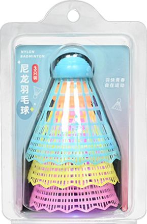 Generic Leuchtendes Badminton-Set mit Leuchtkugel 3 St&uuml;ck | LED Badminton Kugeln,Nylon Shuttlecock Tragbar f&uuml;r Erwachsene und Kinder Spiele Training &Uuml;bung Anf