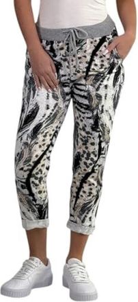Mississhop Pantalon de jogging en coton pour femme Motif floral, Modèle 6., taille unique