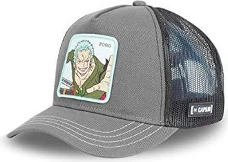 Capslab Zoro One Piece Green Gray Trucker Cap - One-Size