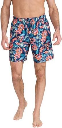 Mountain Warehouse Aruba Short de bain pour homme &agrave; s&eacute;chage rapide, l&eacute;ger, cordon de serrage r&eacute;glable, id&eacute;al pour les vacances et lext&eacute;rieur, Corail (imprim&eacute;), 3XL grand