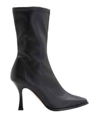 8 by YOOX GLOVE STRETCH LEATHER SQUARE TOE HEELED ANKLE BOOTS