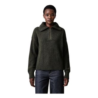 Barbour Lavensdale Half Zip - - Knitwear - Damen - Gr&uuml;n - M