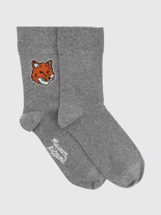 Maison Kitsun&eacute; Lot de 3 paires de chaussettes en coton stretch avec logo jacquard