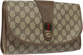 Gucci Pre-owned Cuir pochettes-minaudieres - Femme - Pre-owned - Beige - Taille: ONE Size