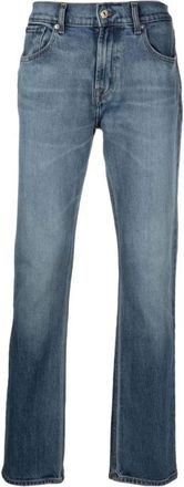 7 For All Mankind Homme, Jeans, Bleu, Taille: W40 Jean Coupe Droite