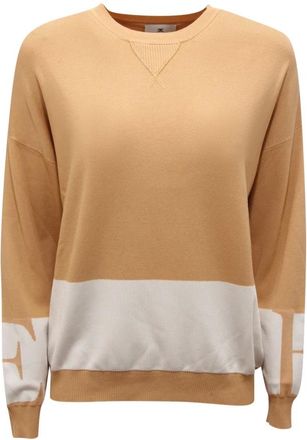 Elisabetta Franchi Femme, Pulls, Beige, Taille: 40 FR Pull Mk01S56E2
