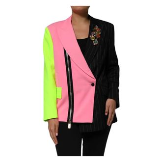 Dolce & Gabbana Patchwork Embellished Coat Jacket - - Jackets - Damen - Mehrfarbig - S