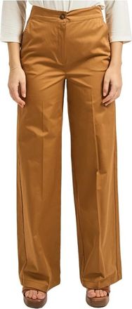 iBlues Femme, Pantalons, Brun, Taille: 34 FR Pantalon en Coton Stretch