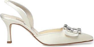 Manolo Blahnik Femme, Chaussures, Blanc, Taille: 38 EU Escarpins