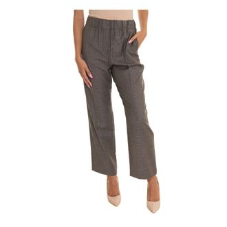 Max Mara Weiche Flanell Elastische Taille Hose - - Trousers - Damen - Grau - L