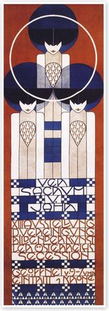 Posterlounge Ver sacrum Poster von Koloman Moser 20 x 60 cm Rot Wandbilder Wanddeko