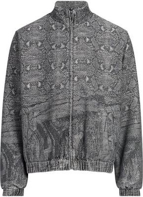 Daily Paper Clothing Veste oversize col montant en coton m&eacute;lang&eacute; imprim&eacute;