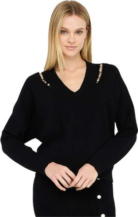 Liu Jo Femme, Pulls, Noir, Taille: 38 FR ECS Maglia Chiusa M/L