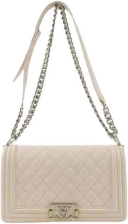 Chanel Sac bandouli&egrave;re Boy Pre-owned - Femme - Pre-owned - Blanc - Taille: ONE Size
