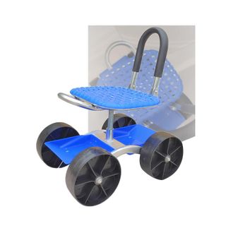 Generic Gartenwagen Mit R&auml;dern, Gartenarbeitssitz, Outdoor-Gartenroller Halber Werkzeugablage, 360&deg; Drehbar, for Rasen Und Garten(4-Wheeled)