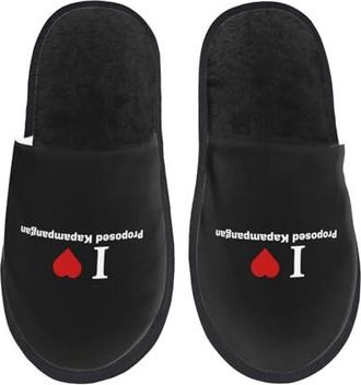 Generic Confortable Pantoufles I Love les propositions de Kapampangan Pantoufles Maison Respirant Chaussons Homme pour Homme Femme Hiver M