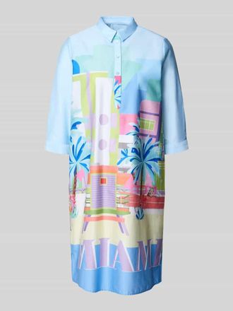 Milano Knielanges Hemdblusenkleid aus reiner Baumwolle