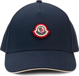 Moncler L20913B00041 Logo-Embroidered Cotton Baseball Cap - Navy
