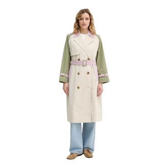 Benetton Zweireihiger Trenchcoat mit G&uuml;rtel - - Coats - Damen - Beige - L