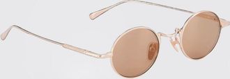 Chlo&eacute; Sonnenbrille von mit rundem silbernem Metallrahmen und bernsteinfarbenen Gl&auml;sern