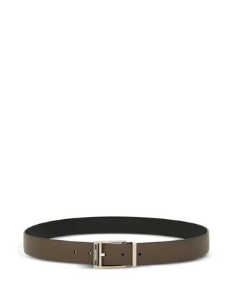 Ferragamo ceinture en cuir à design réversible - Marron