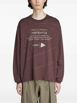 adidas Sweatshirt mit grafischem Print - Braun