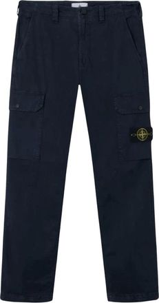 Stone Island Homme, Pantalons, Bleu, Taille: W34 Pantalon en Twill Cass&eacute; Stretch en Coton