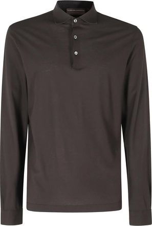 FILIPPO DE LAURENTIIS Homme, Tops, Brun, Taille: L Polo ML Ice Cotton