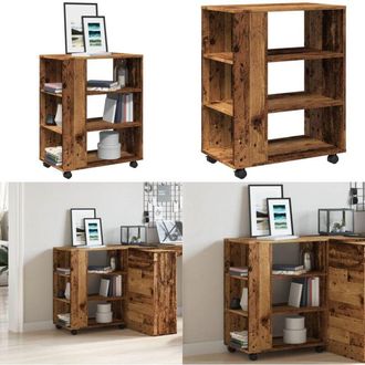 vidaXL Vidaxl - Rollcontainer Altholz-Optik 60x35x75 cm Holzwerkstoff