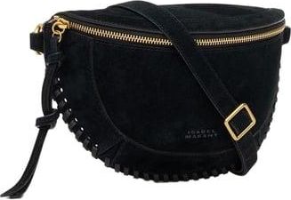 Isabel Marant Sac banane Skano en cuir velours tress&eacute;