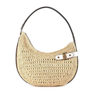 Ralph Lauren Tasha Geh&auml;kelte Strohtasche - - Bags - Damen - Wei&szlig; - ONE SIZE