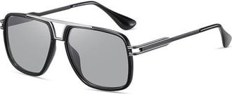 Generic Lunettes De Soleil De Conduite Polaris&eacute;es En M&eacute;tal For Hommes, UV400(Gray)