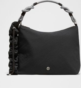 lululemon Wandelbare, raffbare Umhängetasche 6,5 L - Größe 5 l in Black/Asphalt Grey