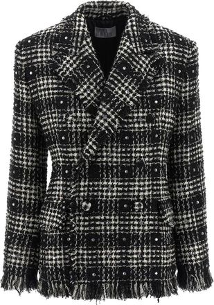 Giuseppe Di Morabito Femme, Vestes, Multicolore, Taille: 36 FR Blazer en Tweed et Strass