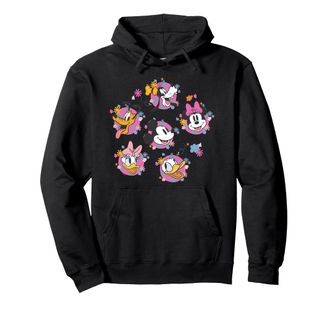 Disney Mickey & Friends Spring Easter Friendly Flower Faces Pullover Hoodie