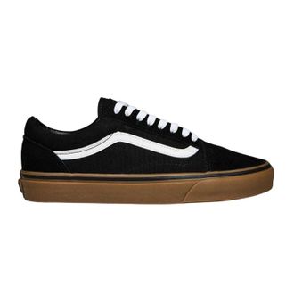 Vans Old Skool Sneaker f&uuml;r Herren, Canvas (Schwarz/Gummi Rosa)