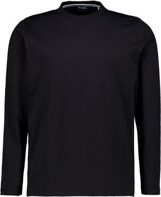 Olymp Herren T-Shirts schwarz Baumwolle