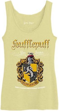 Harry Potter « Hufflepuff Logo » WOHAPOMTK018 Débardeur Femme, Jaune, Taille XXL