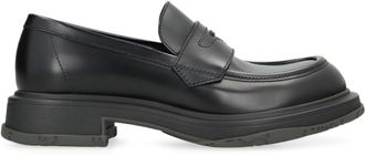 Gucci Mens Leather Loafers, Black Calf Skin