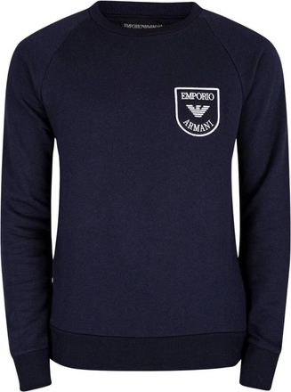 Emporio Armani Homme, Pulls, Bleu, Taille: XL Ensemble de surv&ecirc;tement en tissu &eacute;ponge embl&eacute;matique