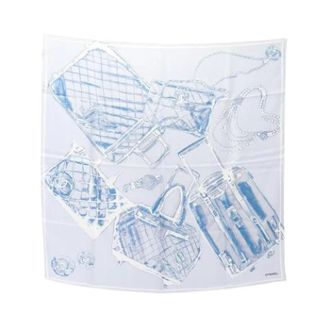 Chanel Pre-owned Silk Scarf - Femme - Pre-owned - Bleu - Taille: ONE Size